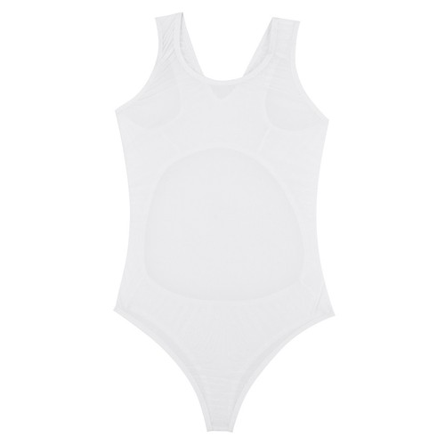 Damen One Piece Sheer durchsichtiges Bikinis Bademode High Cut Strings Bodysuit | eBay
