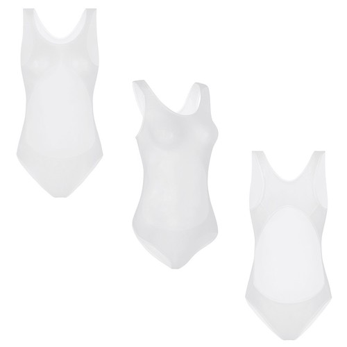 Damen One Piece Sheer durchsichtiges Bikinis Bademode High Cut Strings Bodysuit | eBay