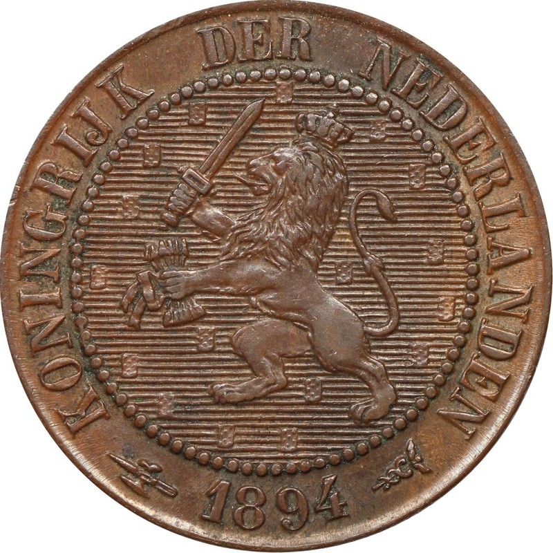 Netherlands Wilhelmina 1894 Key Date 2 1/2 cents PCGS AU58のeBay公認海外通販｜セカイモン
