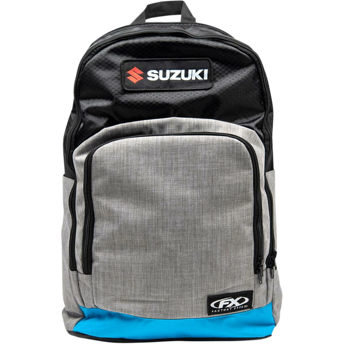 Factory Effex - 23-89410 - Suzuki Standard Backpacks, Black/Gray/Blue ...