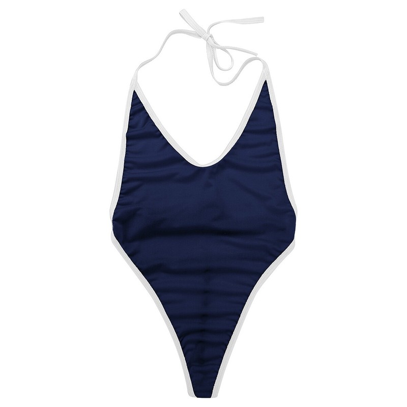 Sexy Women Sling Shot Micro Bikini Halter Thong Monokini One Piece ...