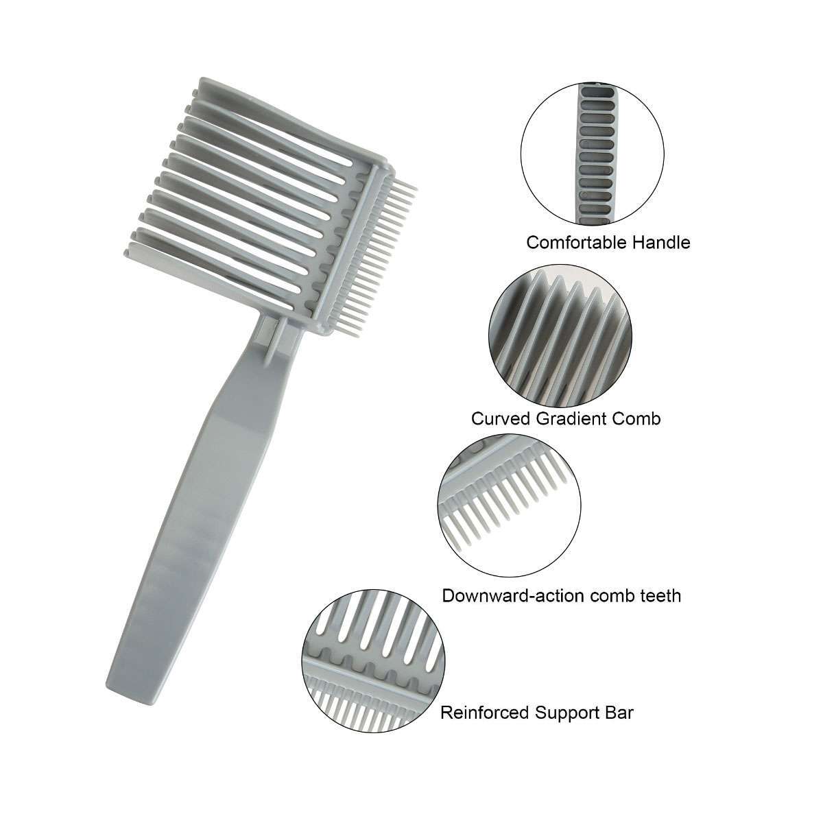 2X Blending Comb Barber Comb for Fading Tapering Blend Longer Hair Fla ...