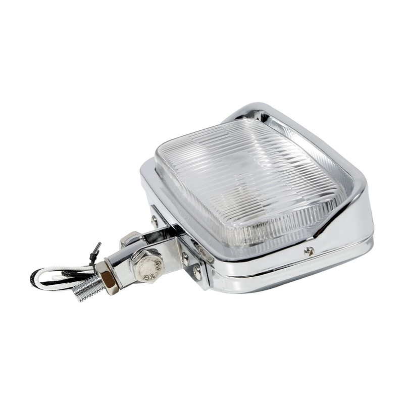 Universal Retro Rectangle Headlight Light Len Fit For Harley Cafe Racer ...