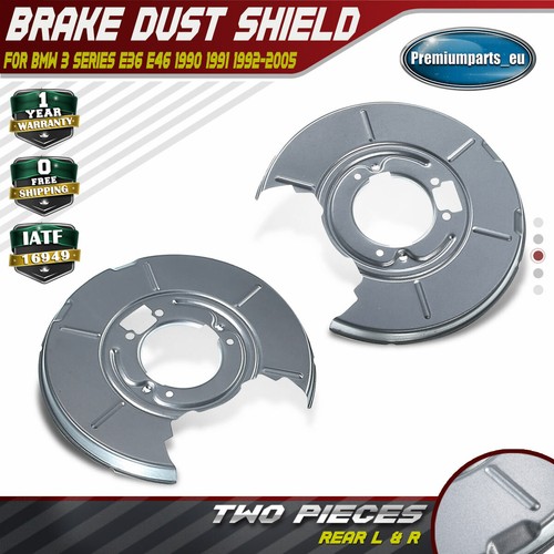 2x Rear L+R DISC Brake Dust Shield for BMW E36 E46 316 318 320 323 328 ...