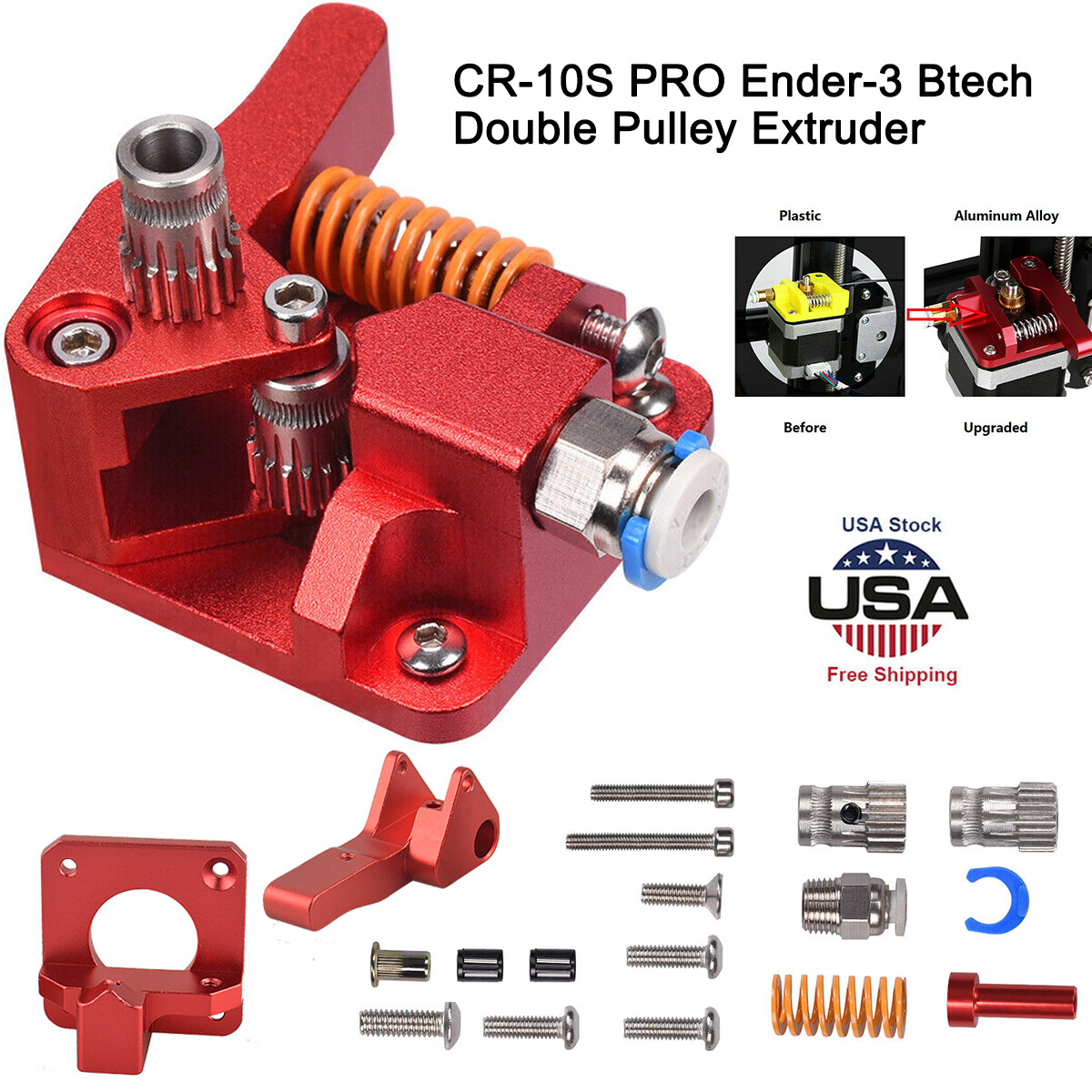Pulley Drive Extruder | Dual Gear