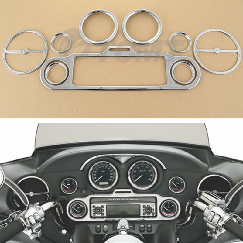 Radio Gauge Inner Fairing Trim Kit For Harley Electra Glide Street ...