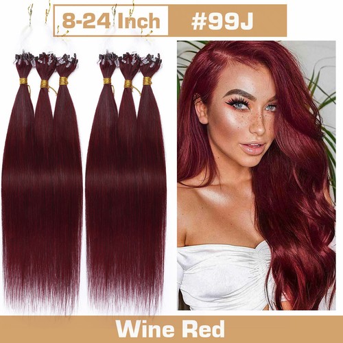 200s Micro Loop Remy Human Hair Extensions Ring Nano Beads Pre Bonded