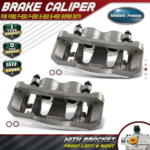 2x Brake Calipers for Ford F-250 F-350 E-250 E-450 Super Duty Front ...
