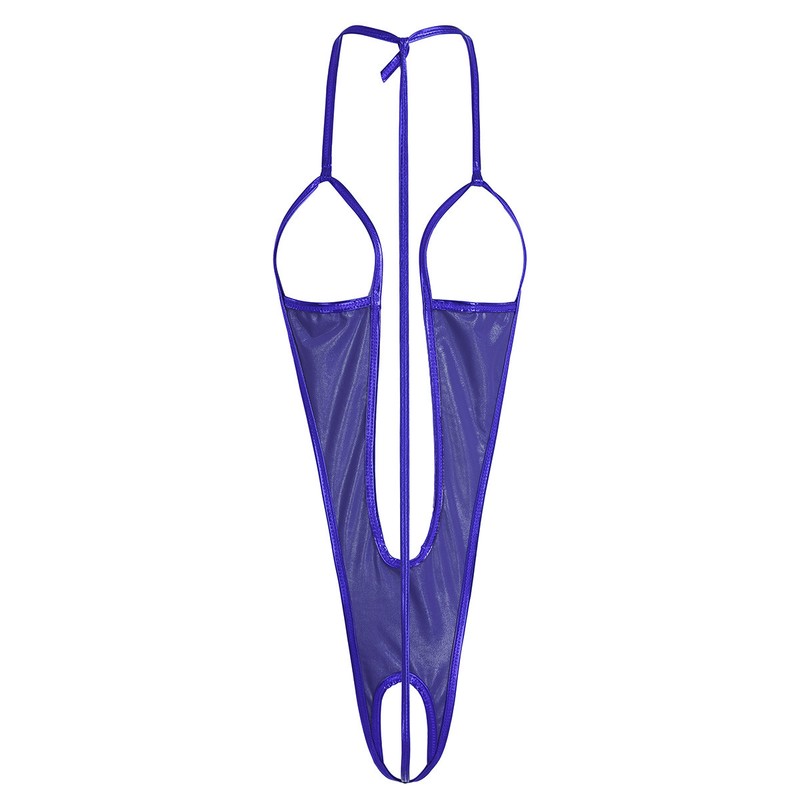 Womens Monokini Micro Open Thong Leotard Bikini Crotchless Lingerie Bra ...