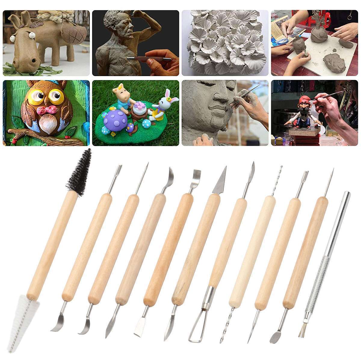Clay Sculpting Set Wax Carving Pottery Tools Shapers Polymer Modeling | Pricetronic