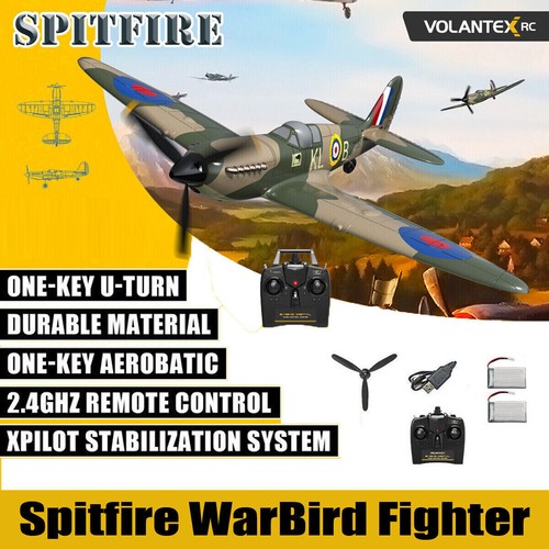 Volantex WW2 Spitfire WarBird RC Airplane 2.4G 4CH 6Axis Gyro 1Key Aerobatic RTFのeBay公認海外通販｜セカイモン