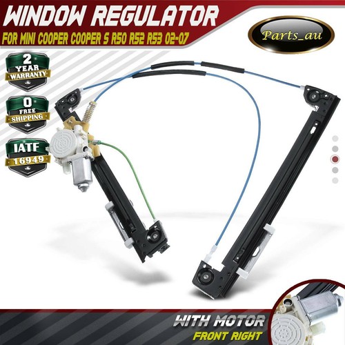 Window Regulator w/ Motor Front Right for Mini Cooper Cooper S R50 R52 ...