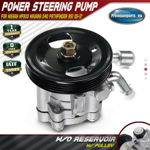 Power Steering Pump w/ Pulley for Nissan NP300 Navara D40 2005-17 ...