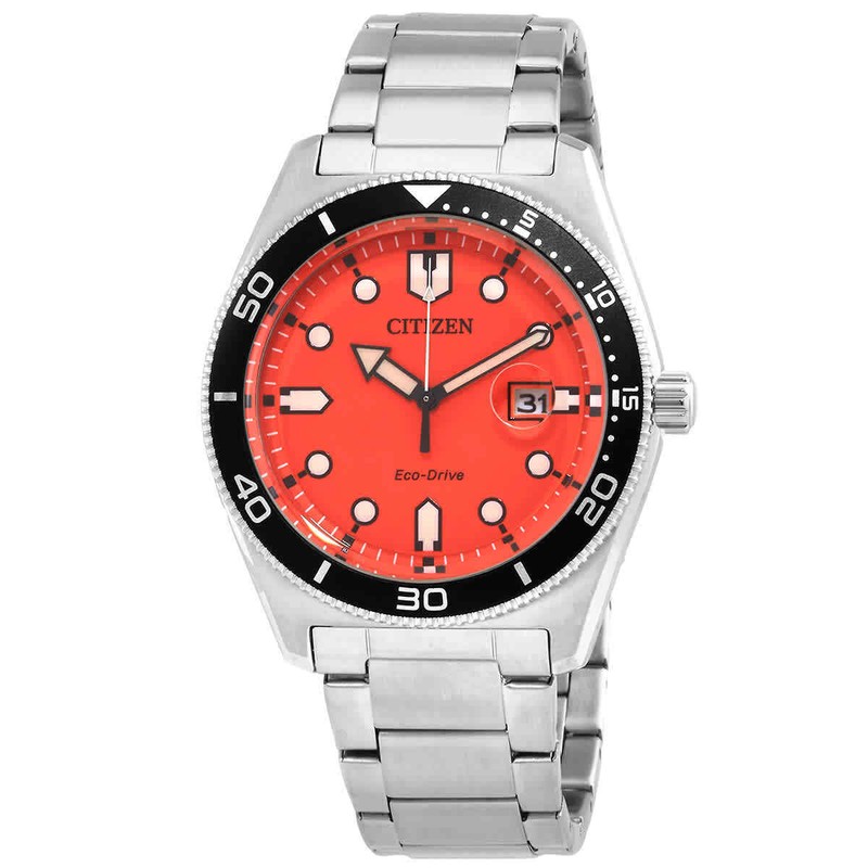 Citizen Eco-Drive Orange Dial Men Watch AW1760-81X