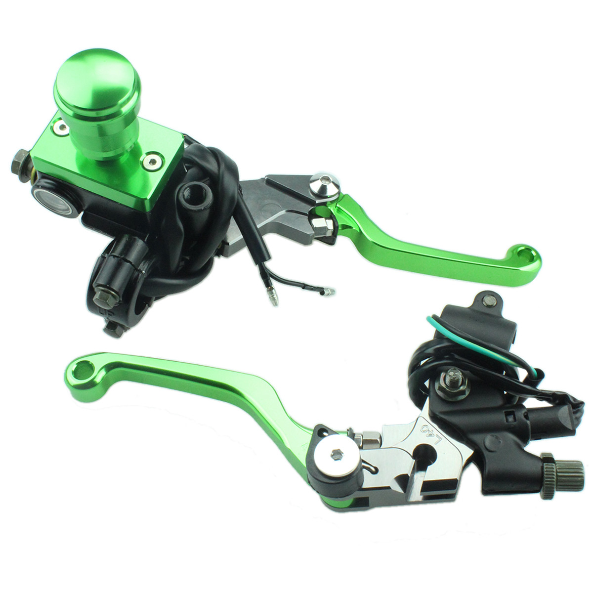 Dirt Bike Cable Clutch Perch and Hydraulic Brake Reservoir Pivot Levers ...
