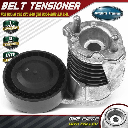 Belt Tensioner w/ Pulley for Volvo C30 C70 S40 V50 2004-2013 2.5L 2.4L ...