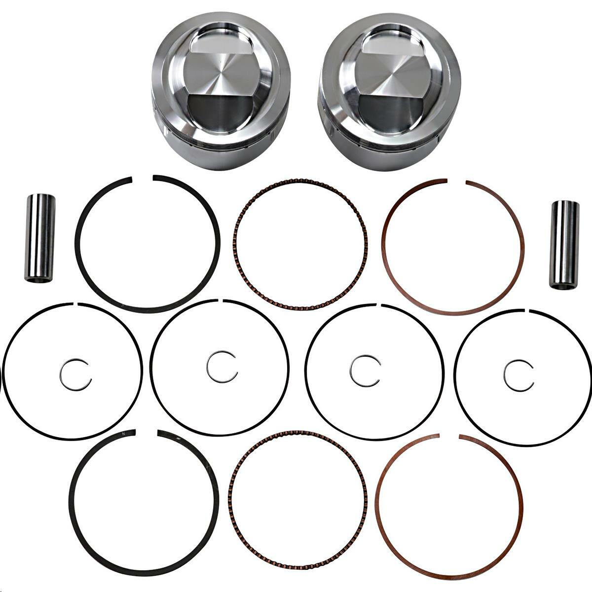 J.E. Pistons - 157597 - Round Piston Kit, Standard Bore 92.00mm, 11.5:1 ...