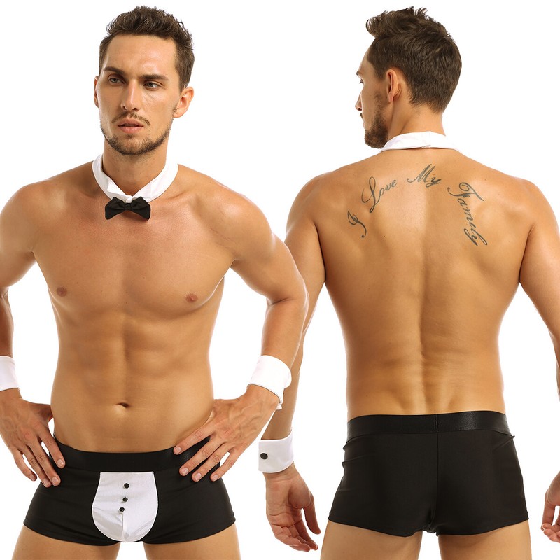 Sexy Male Stripper Tuxedo Costumes Mens Sexy Boxer Briefs Underwear