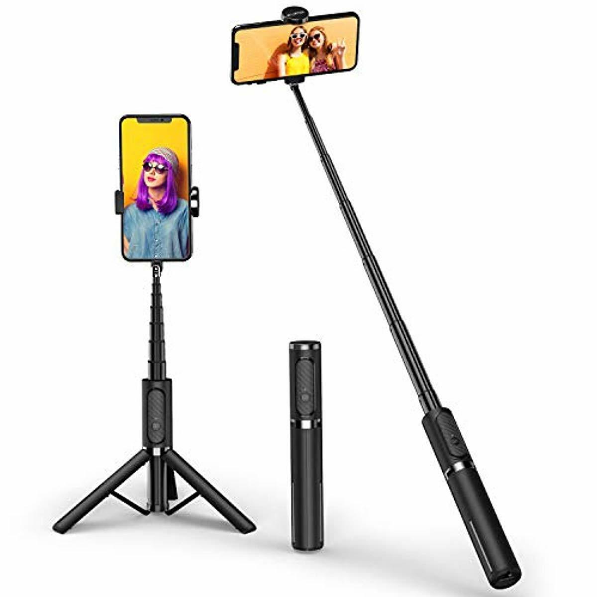 Atumtek Bluetooth Selfie Stick Tripod Mini Extendable 3 In 1 Aluminum