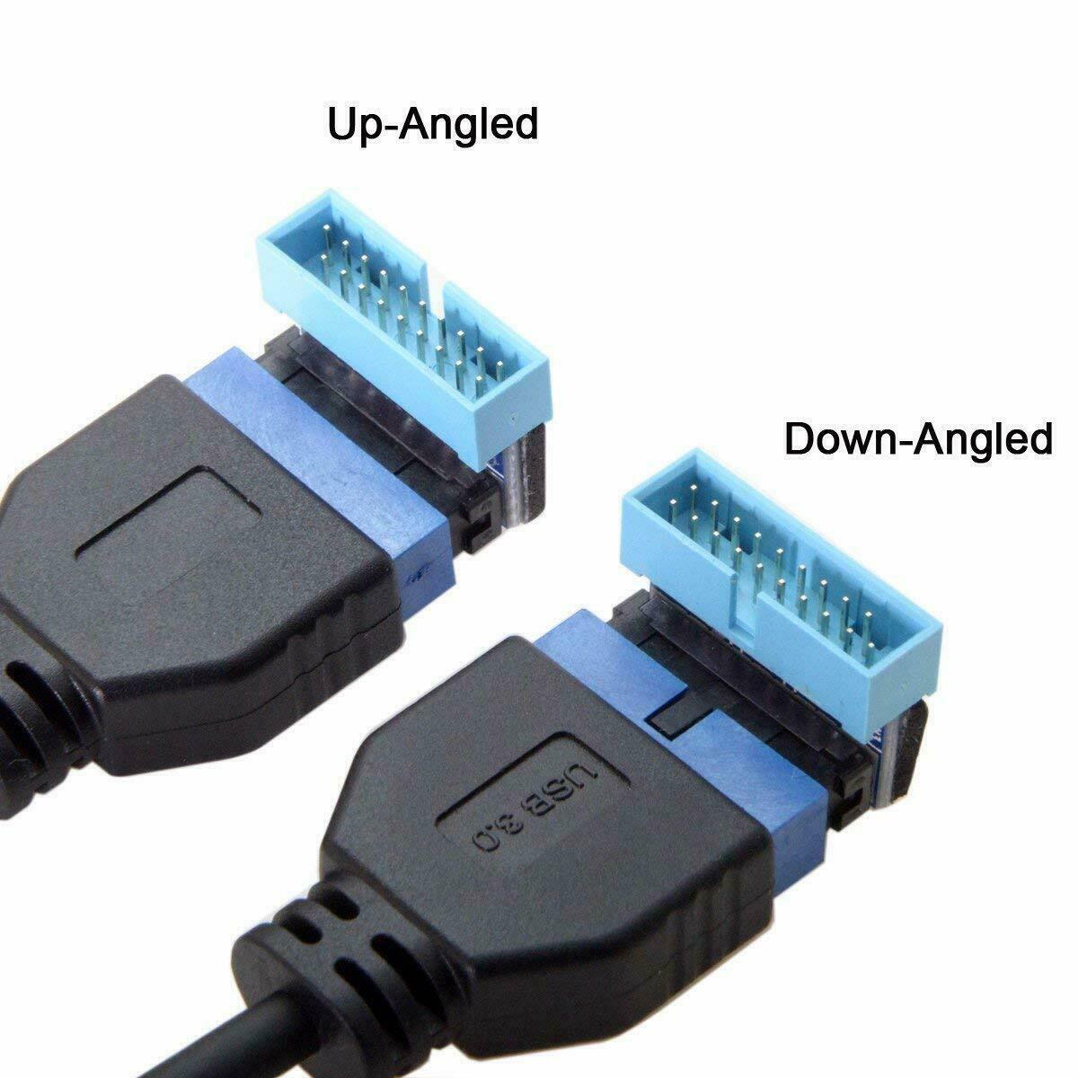 USB 3.0 20 pin Male to Female Extension Adapter Angled 90 Degree for ... USB 3.0 20 pin Male to Female Extension Adapter Angled 90 Degree for ...