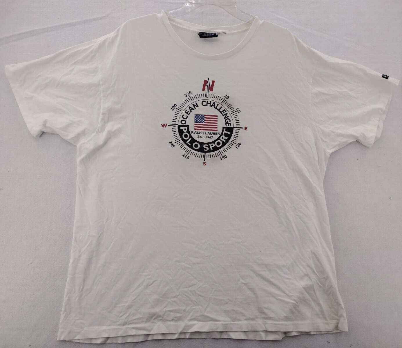 Polo Sport Ralph Lauren Shirt Mens XL White Crew Neck Saling Polo Sport Ralph Lauren Shirt Mens XL White Crew Neck Saling