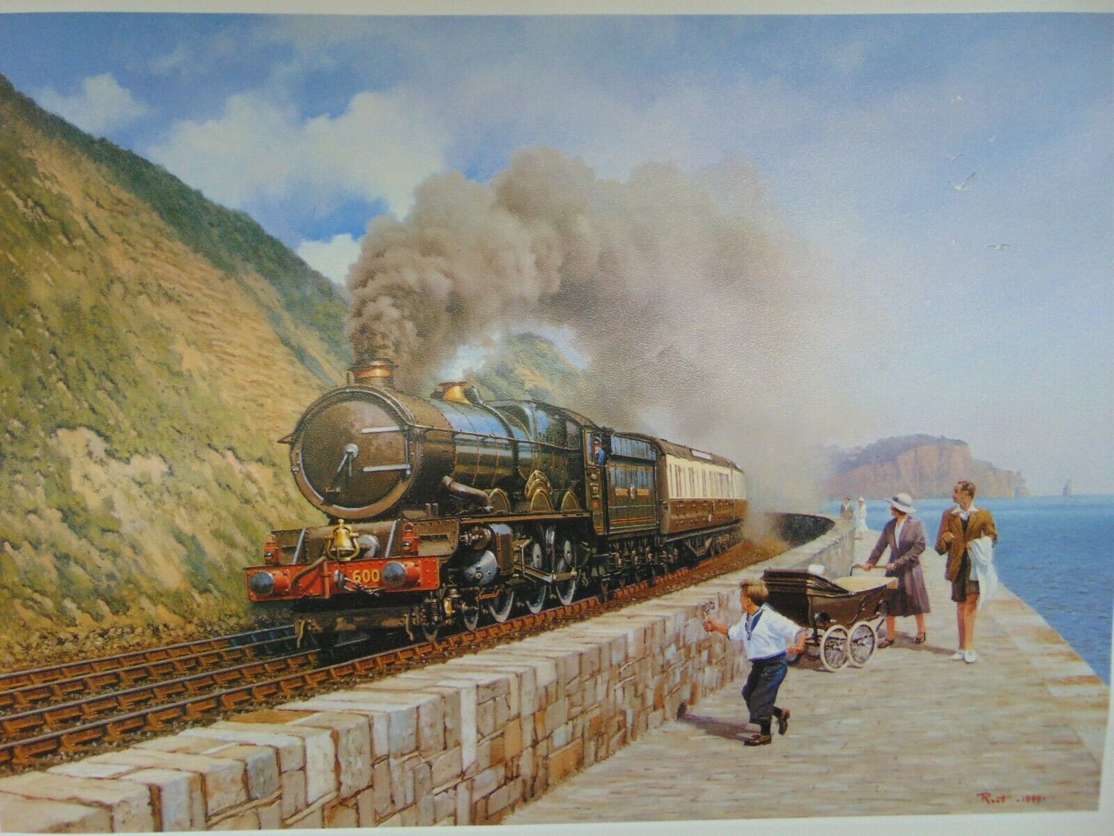 `King George V` Malcolm Root painting/print (x calendar) 2008 - Railwayana `King George V` Malcolm Root painting/print (x calendar) 2008 - Railwayana