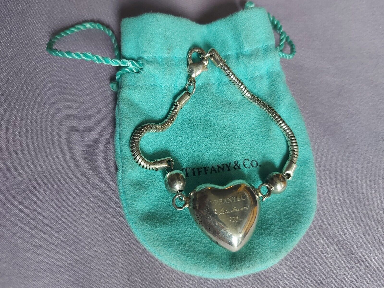 Tiffany & Co Minimalist Love Puffy Heart 925 Sterling Silver Tiffany & Co Minimalist Love Puffy Heart 925 Sterling Silver