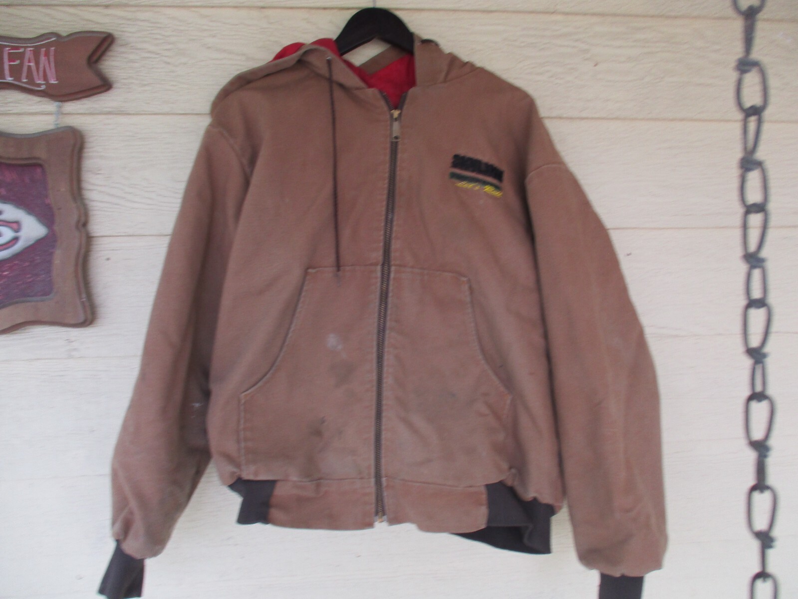 VTG 80s COAT Jacket Ozark Mountain Canvas Quilt Lined USA VTG 80s COAT Jacket Ozark Mountain Canvas Quilt Lined USA
