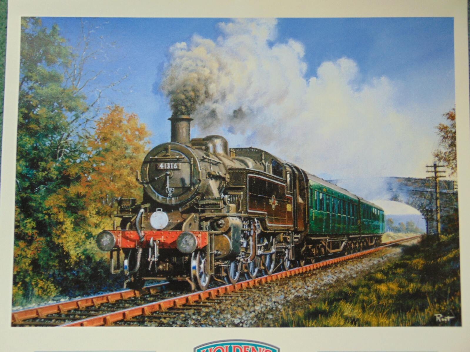 `Dorset Steam` Malcolm Root painting/print (x calendar) 2009 - Railwayana `Dorset Steam` Malcolm Root painting/print (x calendar) 2009 - Railwayana