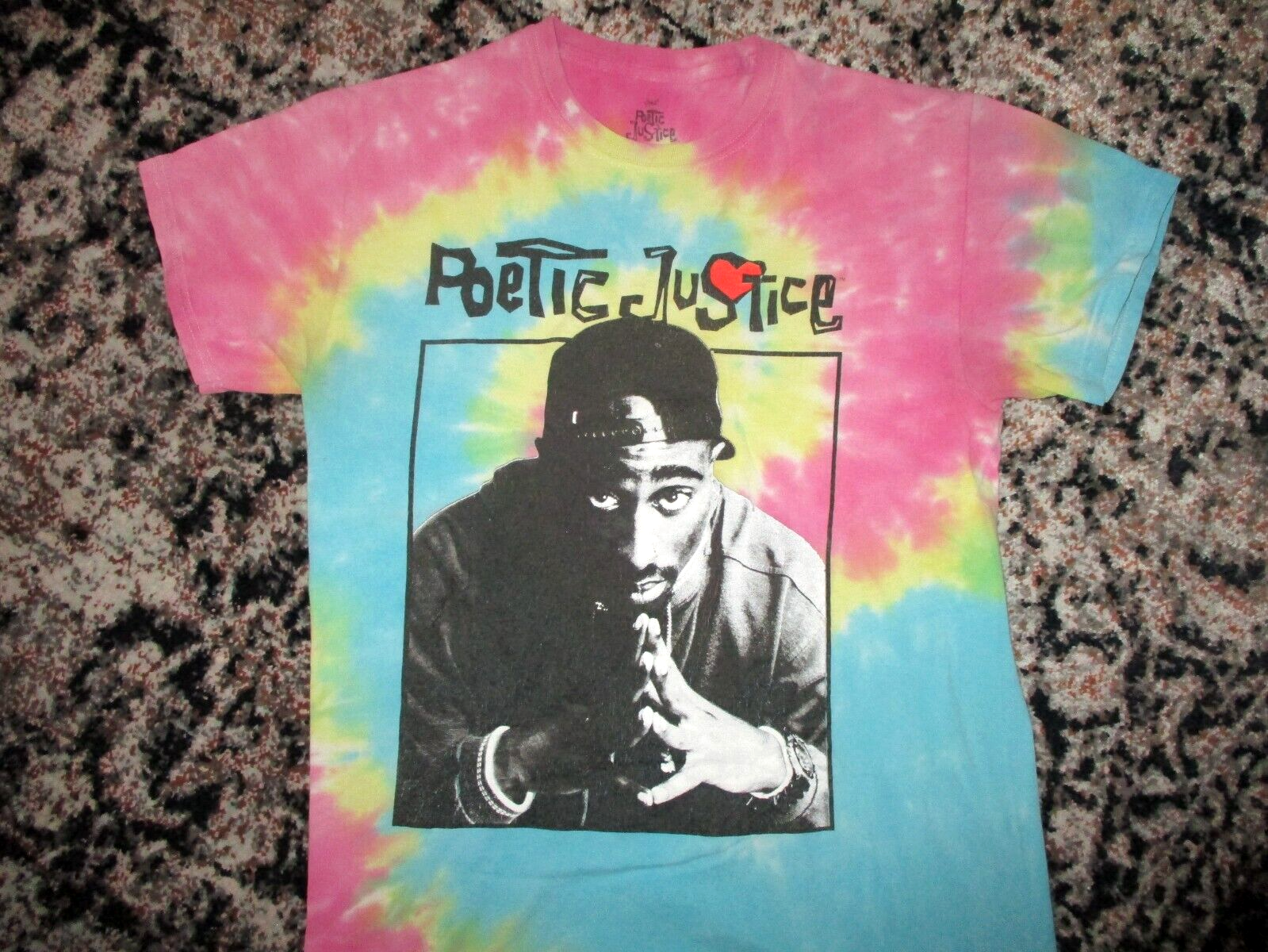 MEDIUM - TIE DYE POETIC JUSTICE T SHIRT Lucky Knight TUPAC MEDIUM - TIE DYE POETIC JUSTICE T SHIRT Lucky Knight TUPAC