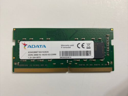 ADATA 16GB DDR4 16GX8 SO-DIMM 2666MHz 260-pin Memory RAM ADATA 16GB DDR4 16GX8 SO-DIMM 2666MHz 260-pin Memory RAM