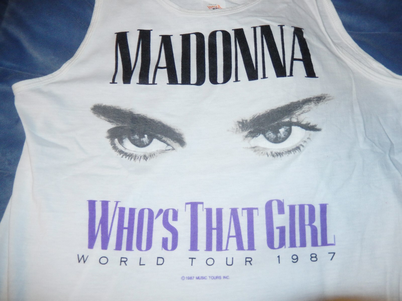 MADONNA - WHO'S THAT GIRL WORLD TOUR 1987 CONCERT TANK TOP T MADONNA - WHO'S THAT GIRL WORLD TOUR 1987 CONCERT TANK TOP T