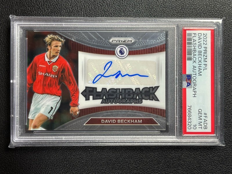 DAVID BECKHAM PSA 10 2022 PANINI PRIZM PL FLASHBACK AUTOGRAPH ...
