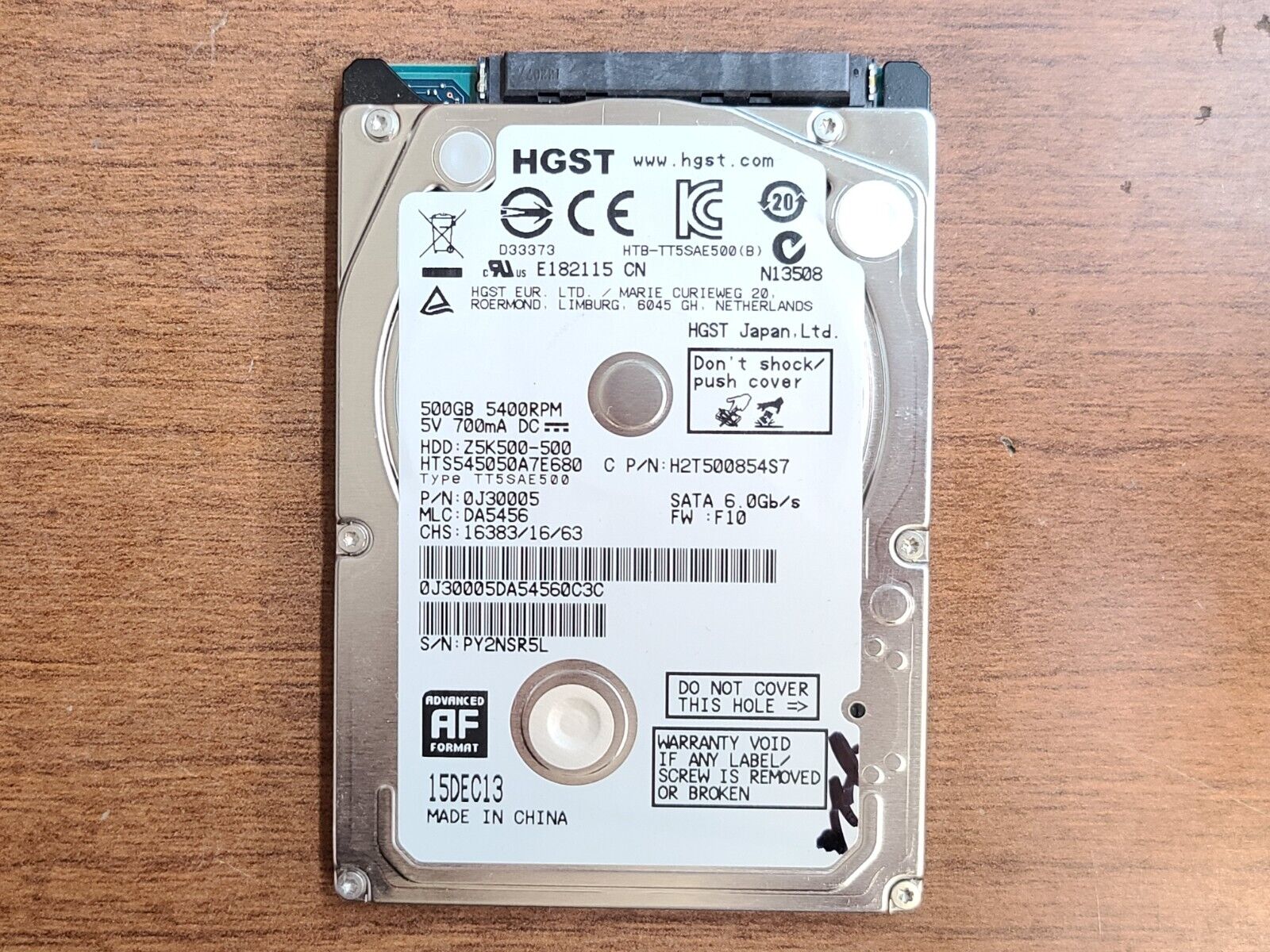 HGST HTS5450A7E680 500GB 5400RPM HDD HARD DRIVE H2T500854S7 HGST HTS5450A7E680 500GB 5400RPM HDD HARD DRIVE H2T500854S7