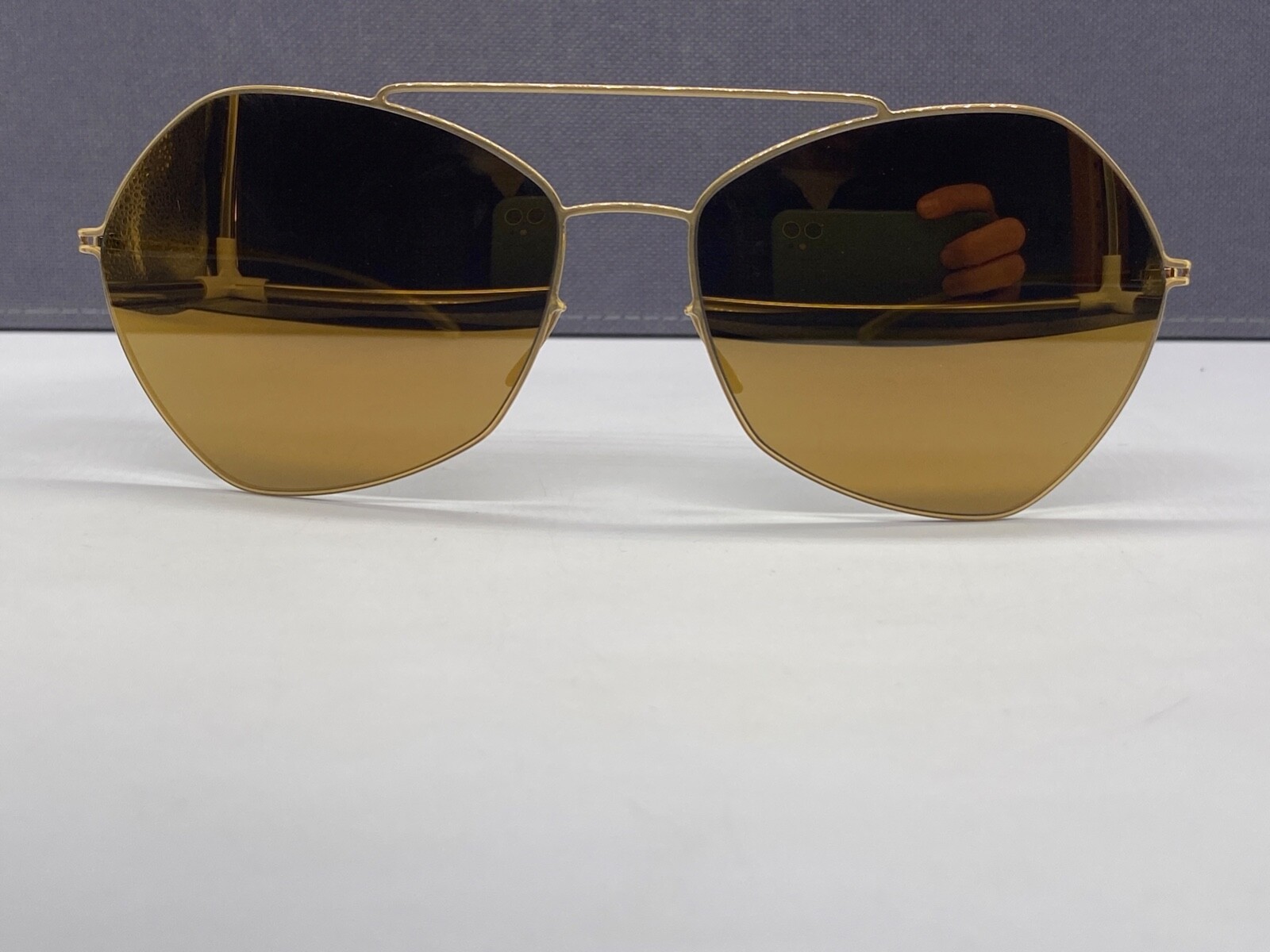 Mykita Sunglasses Woman Gold Mirrored Metal Maison Margiela Mykita Sunglasses Woman Gold Mirrored Metal Maison Margiela