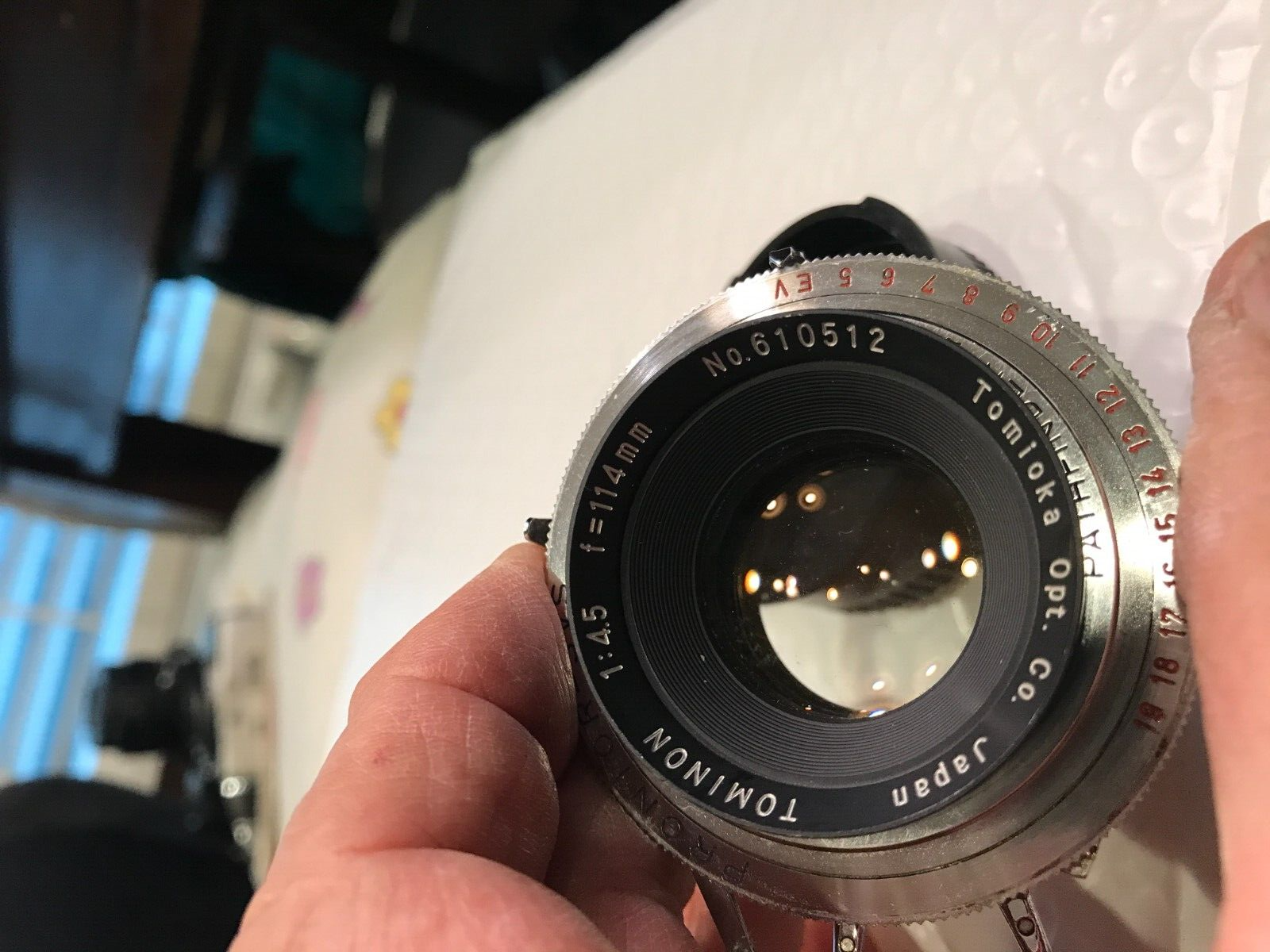 Large format 114mm f4.5 Tominon W/Pronto SVS shutter