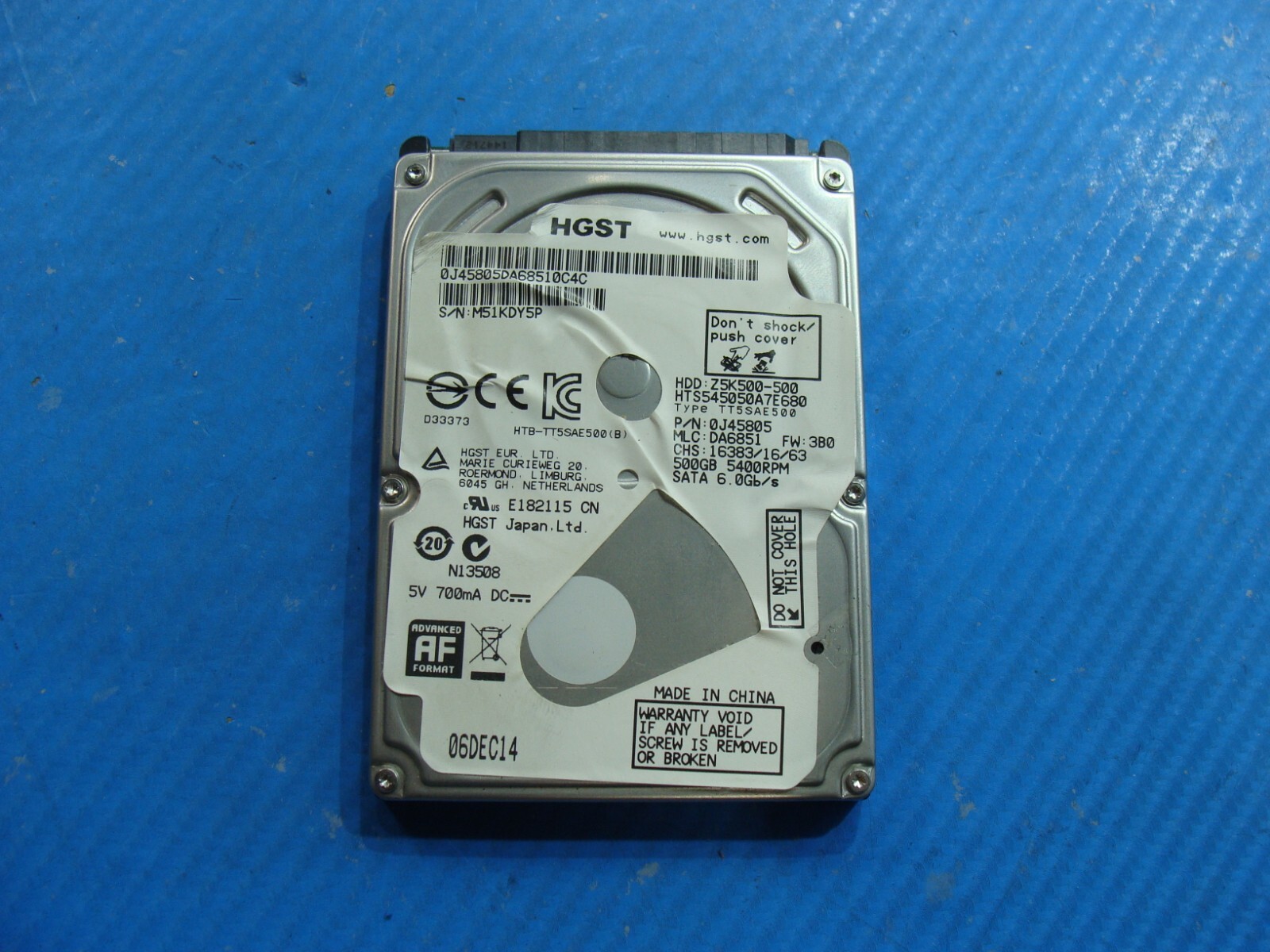 Asus Flip R554L HGST 500GB SATA 2.5" 5400RPM HDD Hard Drive ...