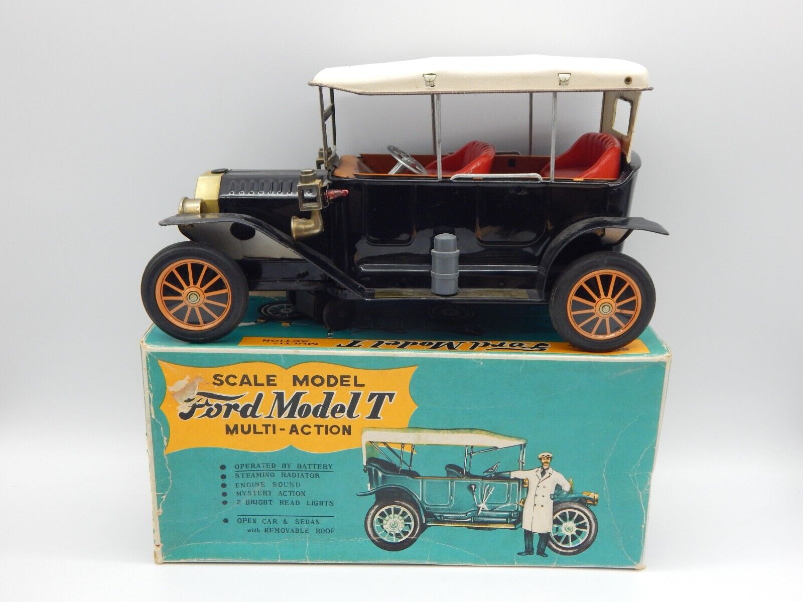 1960's Sunrise 1001 Toys Ford Model T Multi Action Tin Car 1960's Sunrise 1001 Toys Ford Model T Multi Action Tin Car