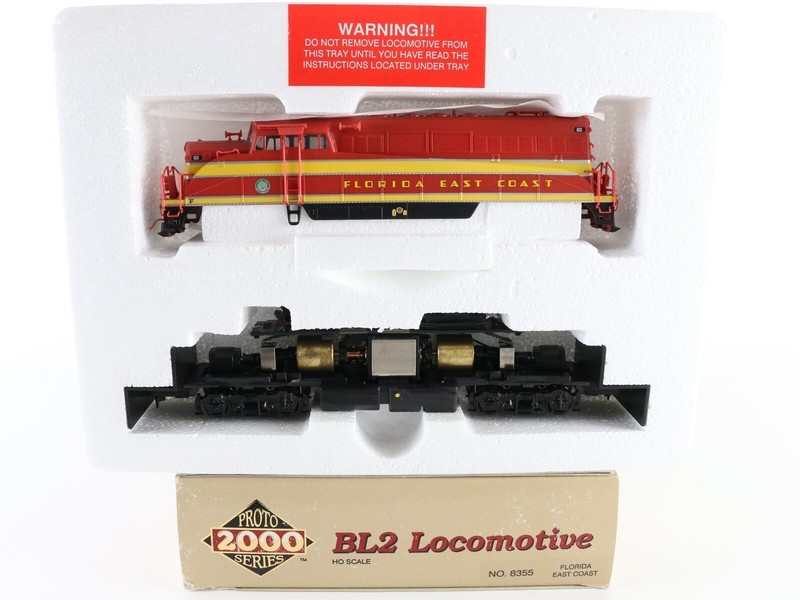 Florida East Coast FEC 601 BL2 Diesel Locomotive Proto 2000 Lifelike HO ...