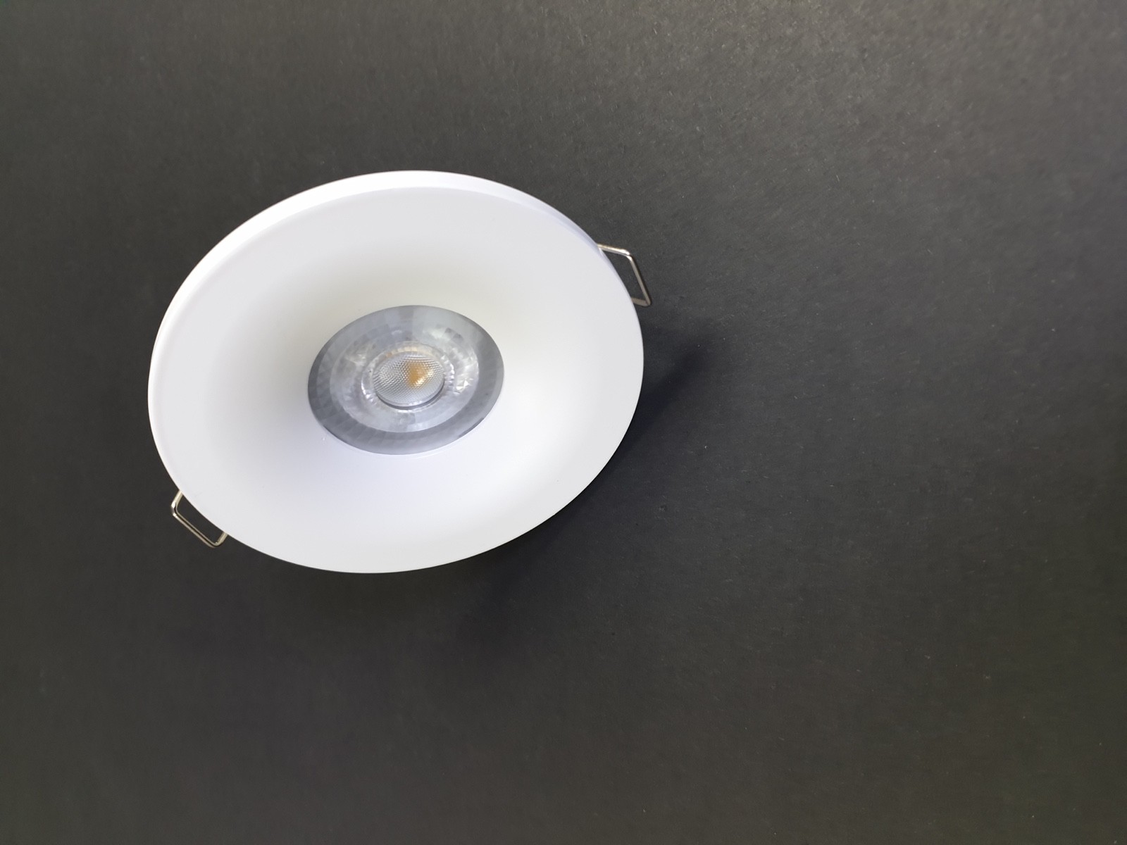 Large Fixed GU10 Round Downlight Spotlight 98mm Bezel White or Black ...