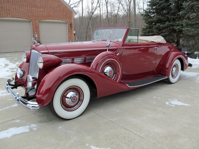 1937 Packard Model 1501 Super Eight Coupe Roadster Convertible With ...