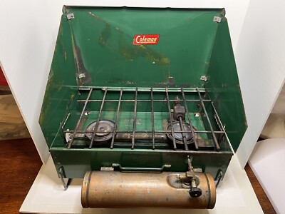 Vintage Coleman Model 425 Dual 2 Burner Green Gas Camping Stove w/ Copper TankのeBay公認海外通販｜セカイモン