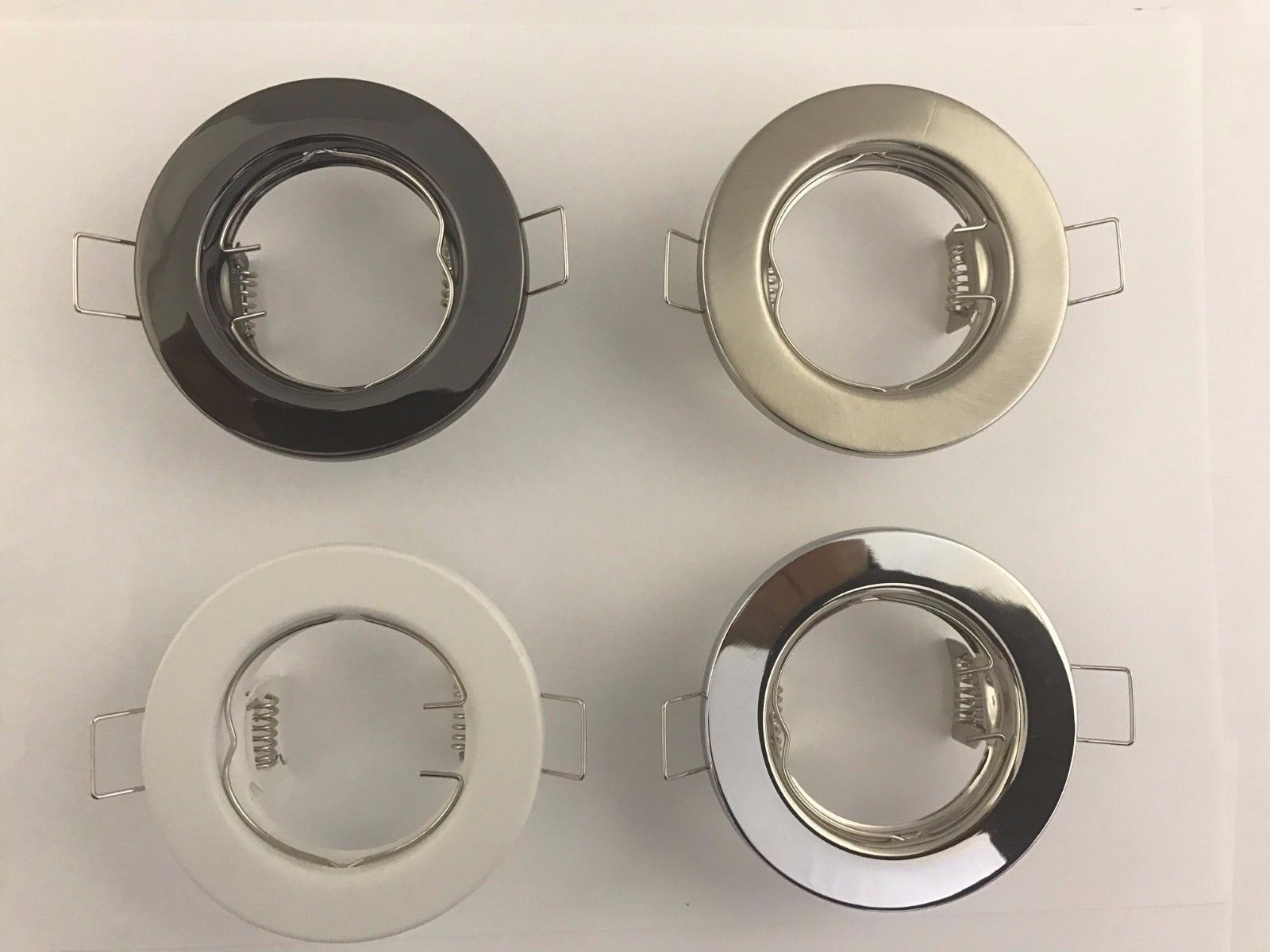 10 X GU10 CEILING DOWNLIGHT TRIMS FIXED RECESSED SPOTLIGHT FITTING LED ... 10 X GU10 CEILING DOWNLIGHT TRIMS FIXED RECESSED SPOTLIGHT FITTING LED ...
