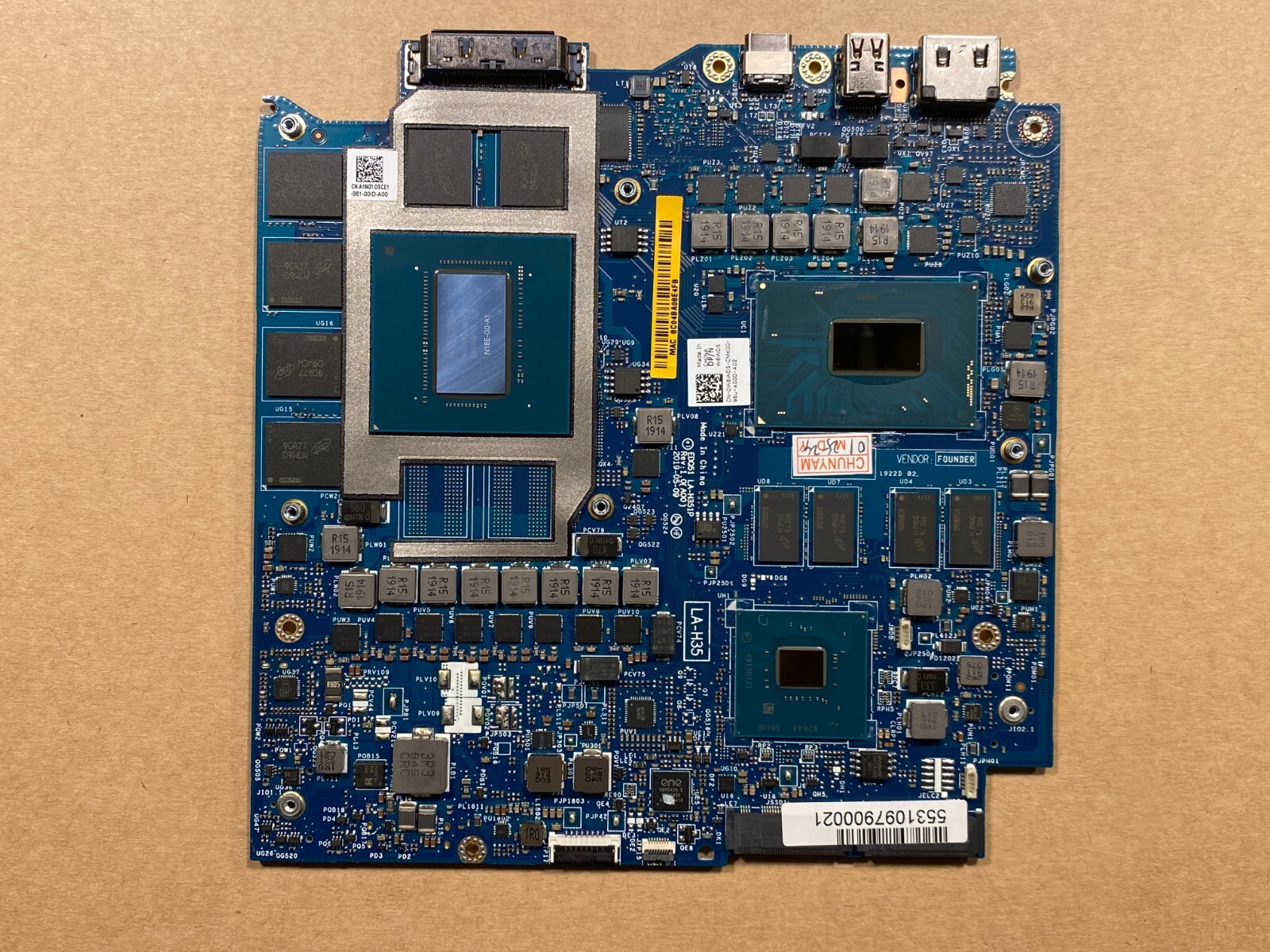 Dell Alienware M17 M15 R2 Motherboard Intel i5-9300H 8GB Dell Alienware M17 M15 R2 Motherboard Intel i5-9300H 8GB