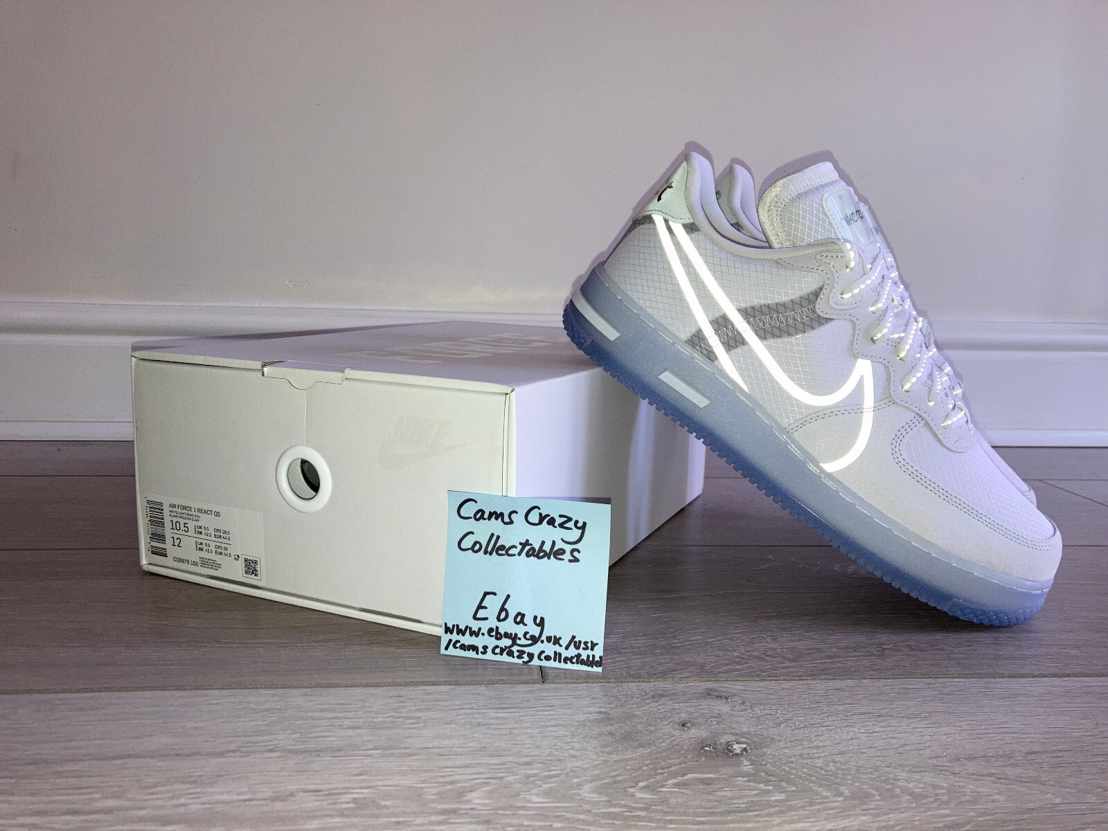 Nike Air Force 1 React Light Bone UK9.5 US10.5 Light Bone Nike Air Force 1 React Light Bone UK9.5 US10.5 Light Bone