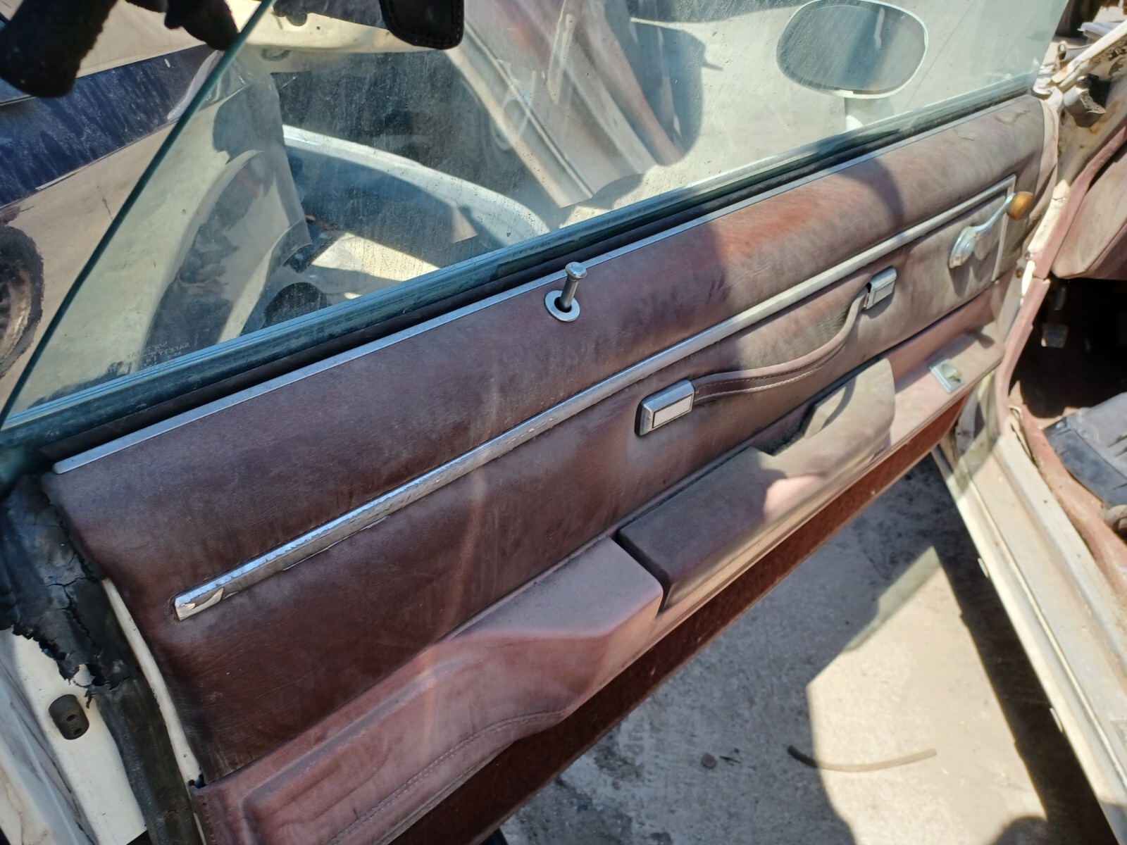 82 El Camino Left Drivers Door Panel Burgundy manual FLAWS