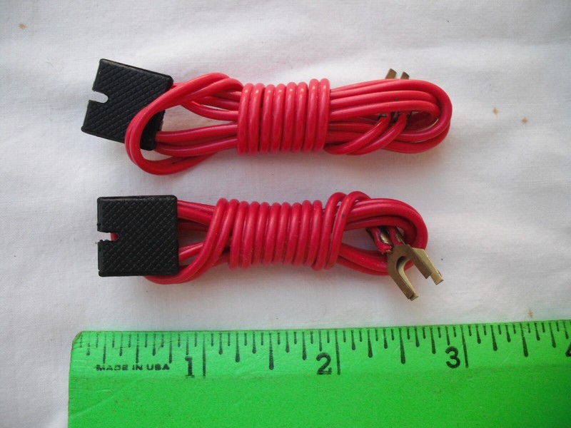 Lot of 2 Bachmann Power Cable Red Wire, Flat Plug, E-Z Track, 2of2,On30 ...