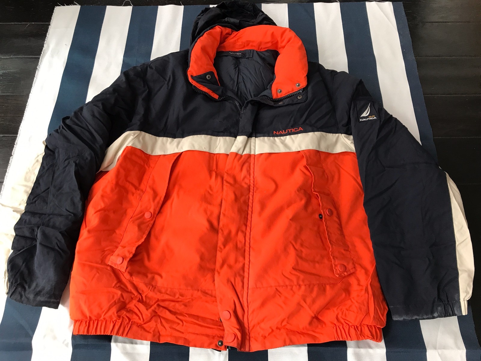 🔥Vintage Nautica Jacket XL XLarge Reversible 90s Sailing 🔥Vintage Nautica Jacket XL XLarge Reversible 90s Sailing