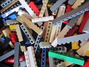 Lego TWENTY x Bricks thick type brick / beam all over 1x5 Long various ...