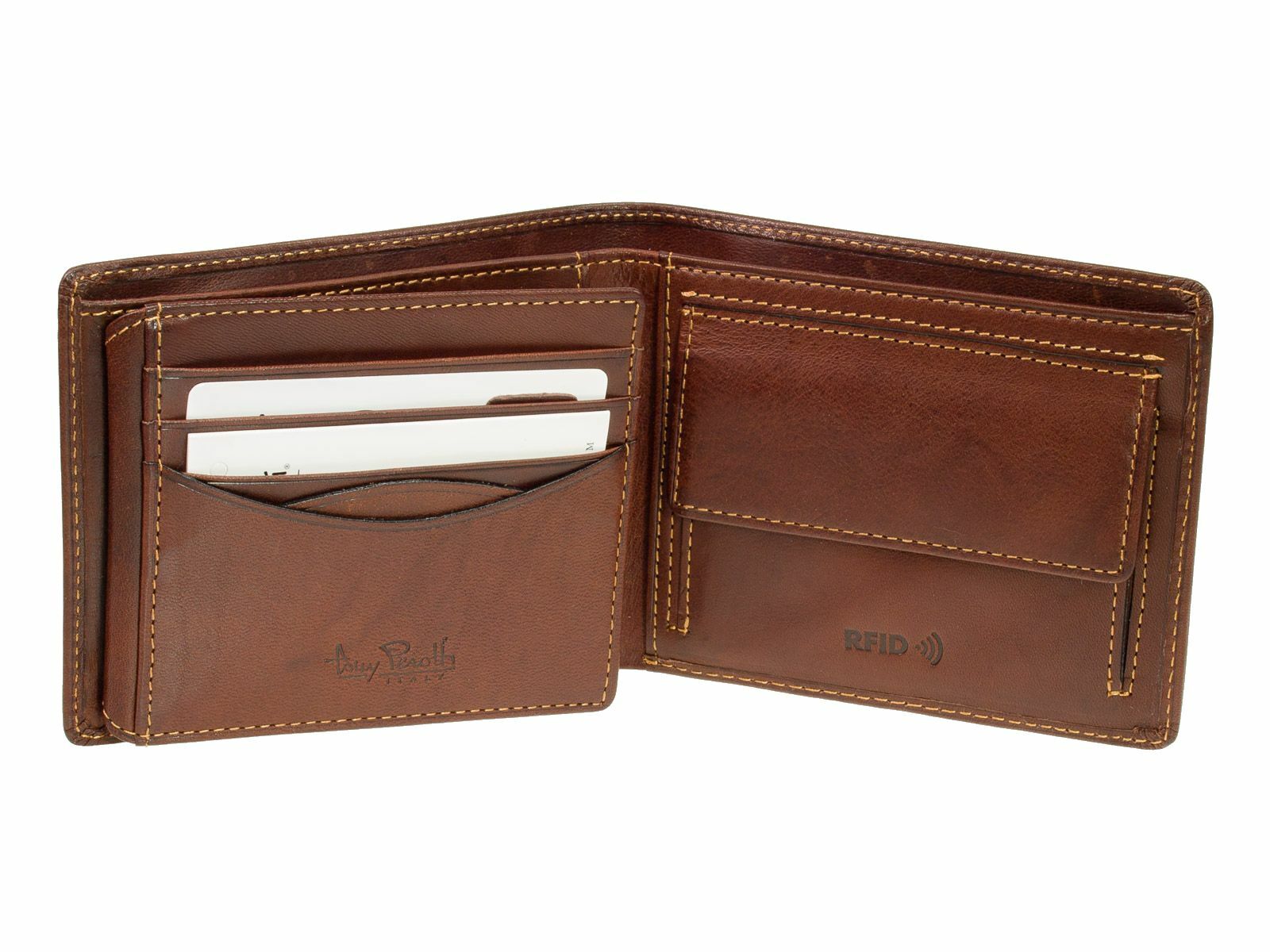 Pre-owned Tony Perotti Geldbörse Vegetale Braun Rfid Schutz Geldtasche ...